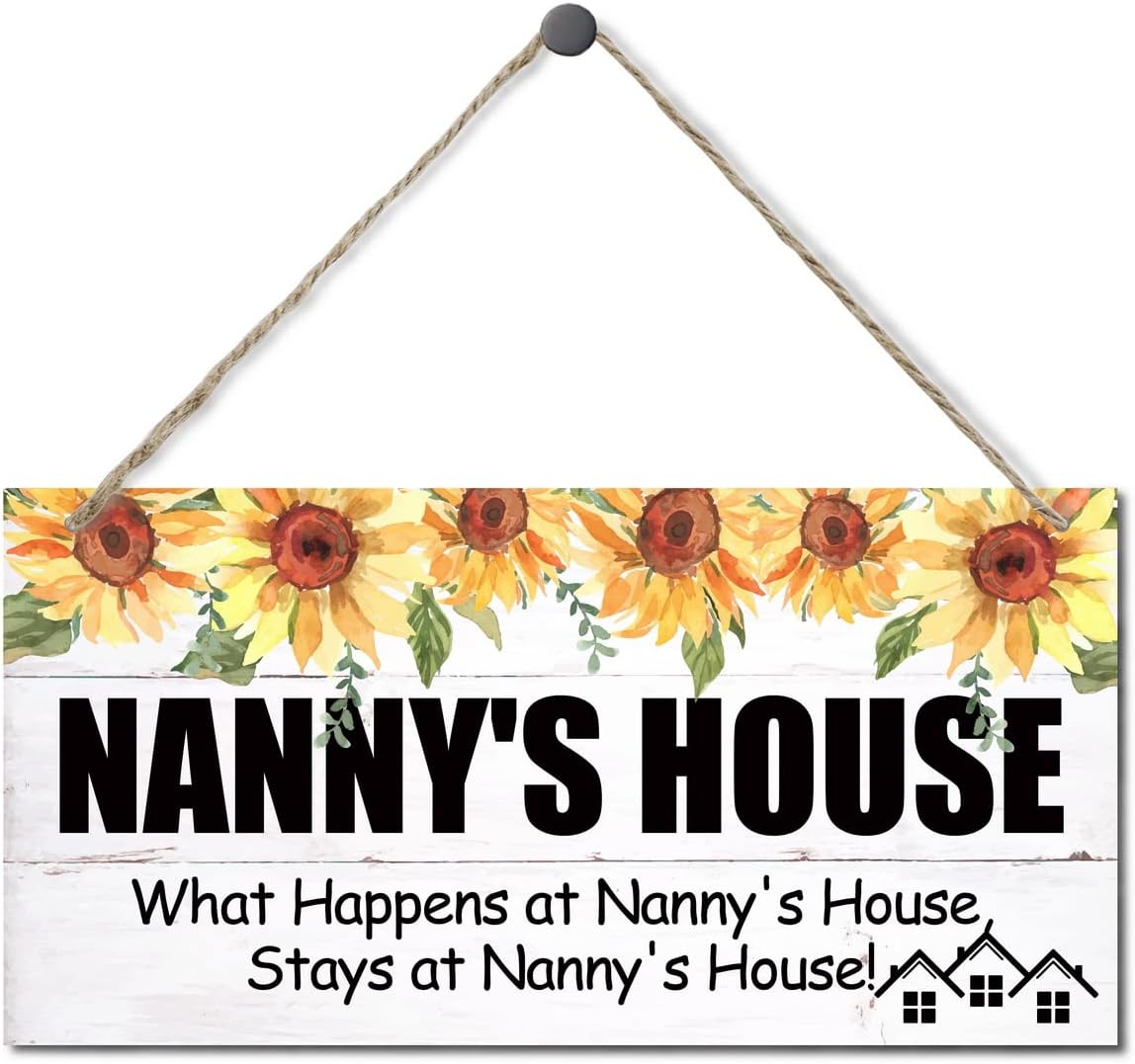 Amazon.com: Vintage Style Sign, Nanny's House What Happens at Nanny's ...