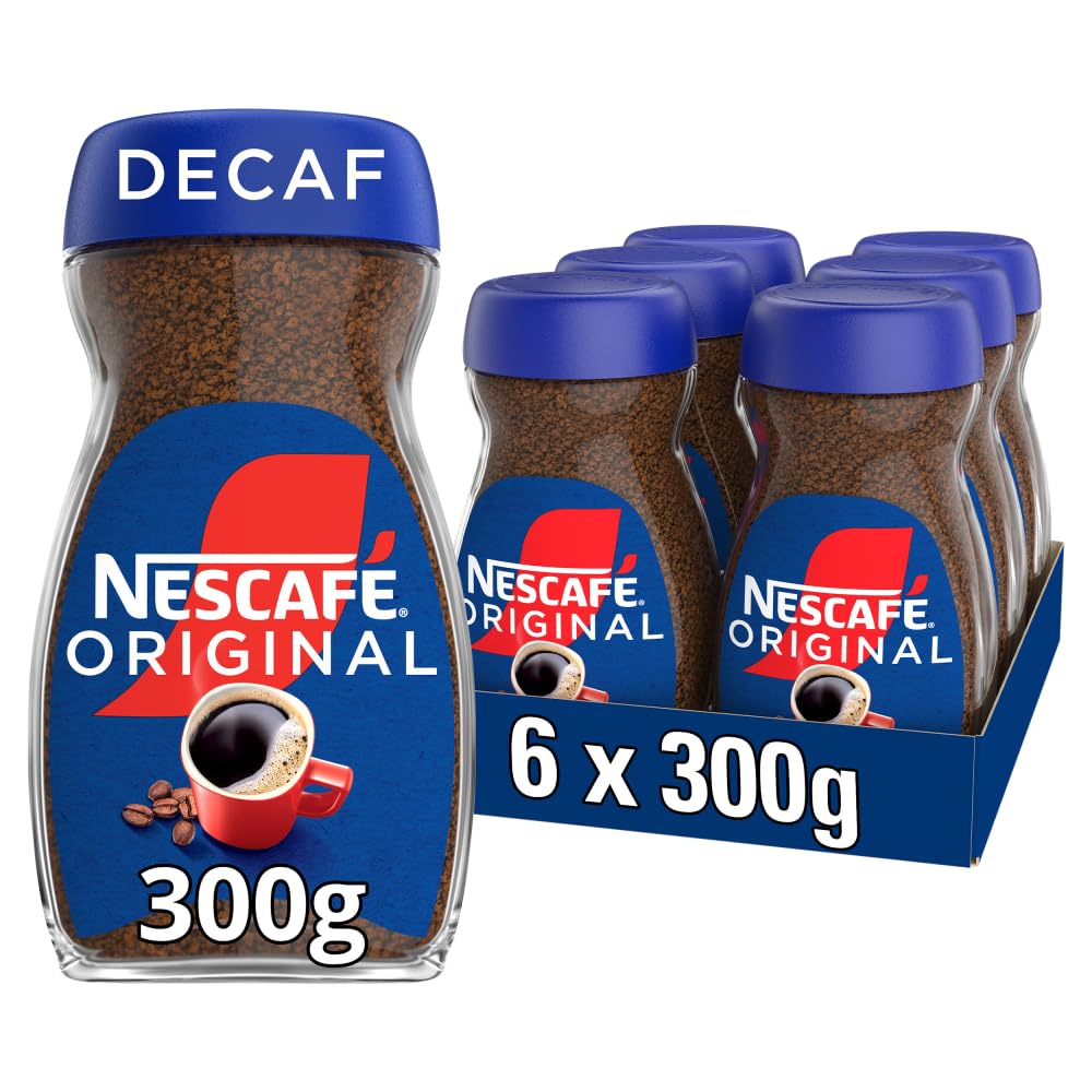 NESCAFÉ Original Decaf Instant Coffee 100g, Rich Aroma, Full and Bold ...