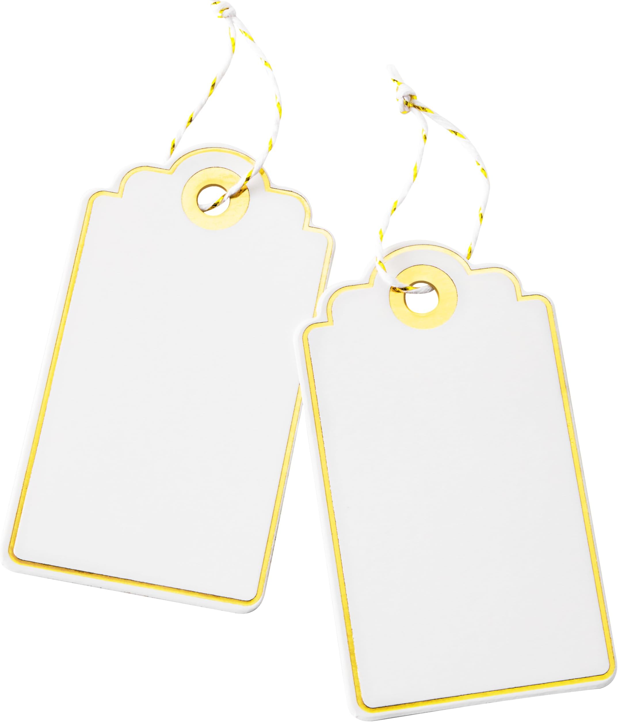 Amazon.com: 50Pcs Christmas Gift Tags with Hemp Rope Christmas Paper ...