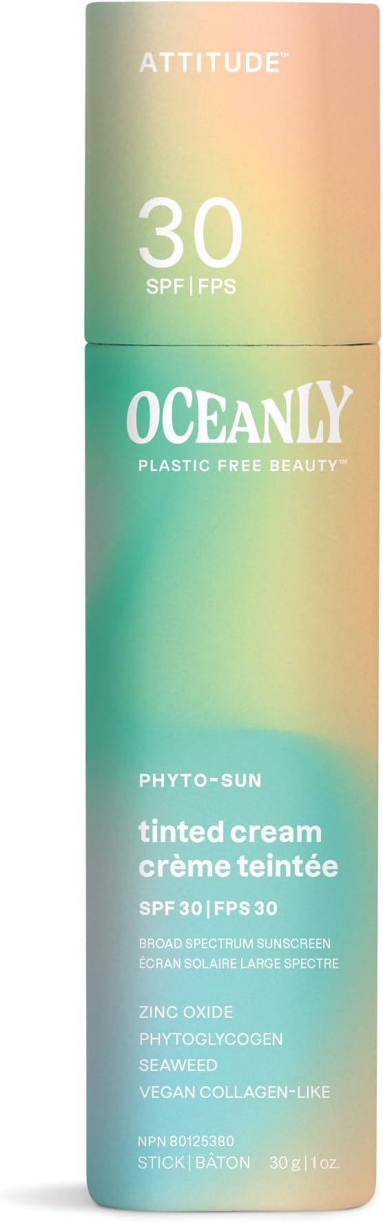 Amazon.com: ATTITUDE Oceanly Tinted Face Cream Stick with SPF 30, EWG ...