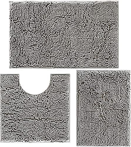 Amazon.com: Bathroom Rugs Ultra Soft Bathroom Rugs Sets 3 Piece, Non ...