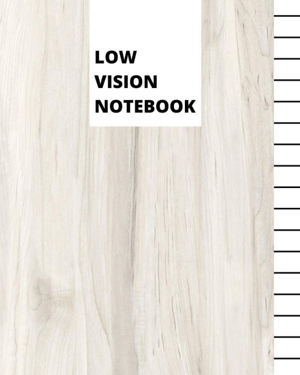 Low Vision Notebook: Bold Lined Paper For Visually Impaired | Rustic ...