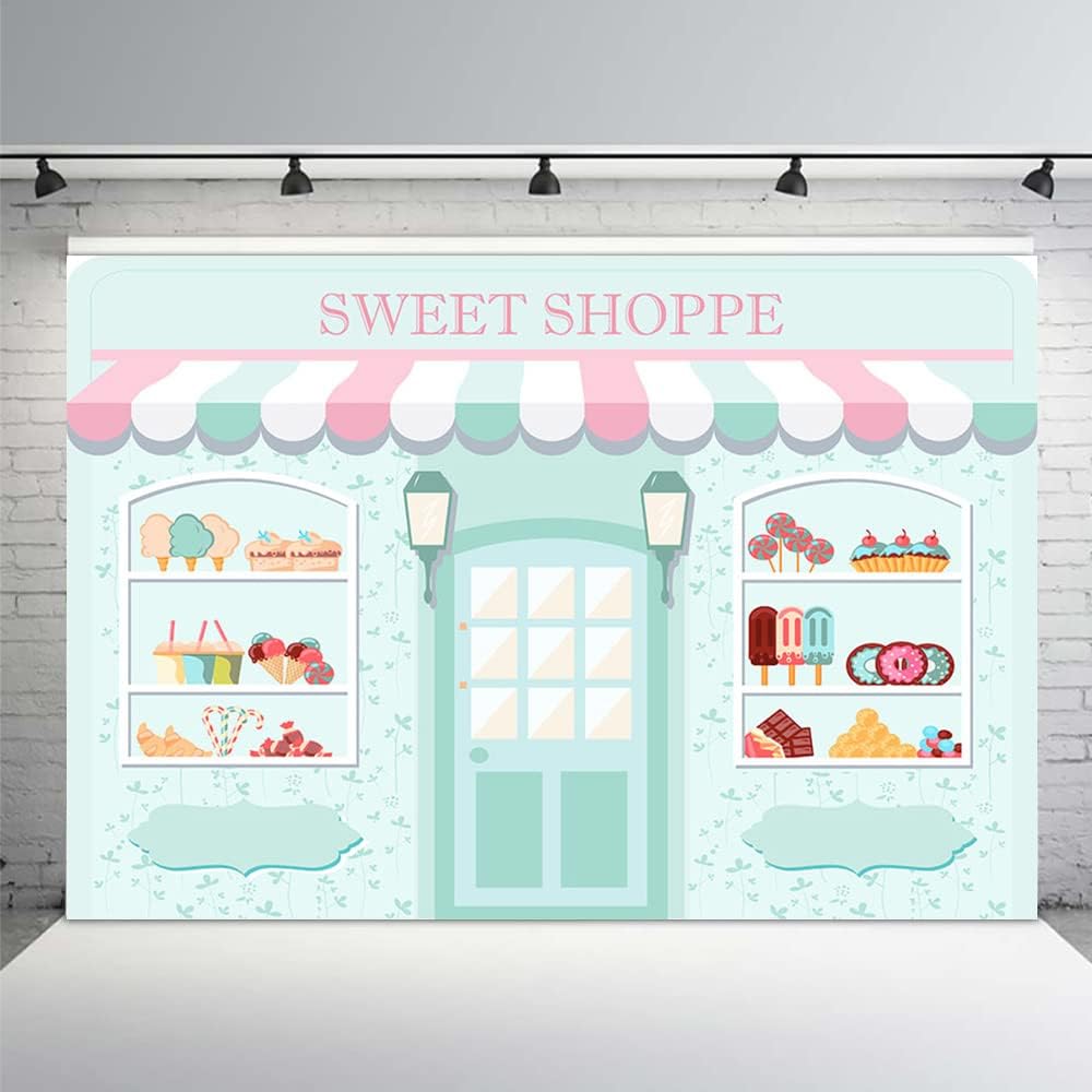 Amazon.com : MEHOFOND 7x5ft Sweet Shoppe Backdrop Dessert Parlor for ...