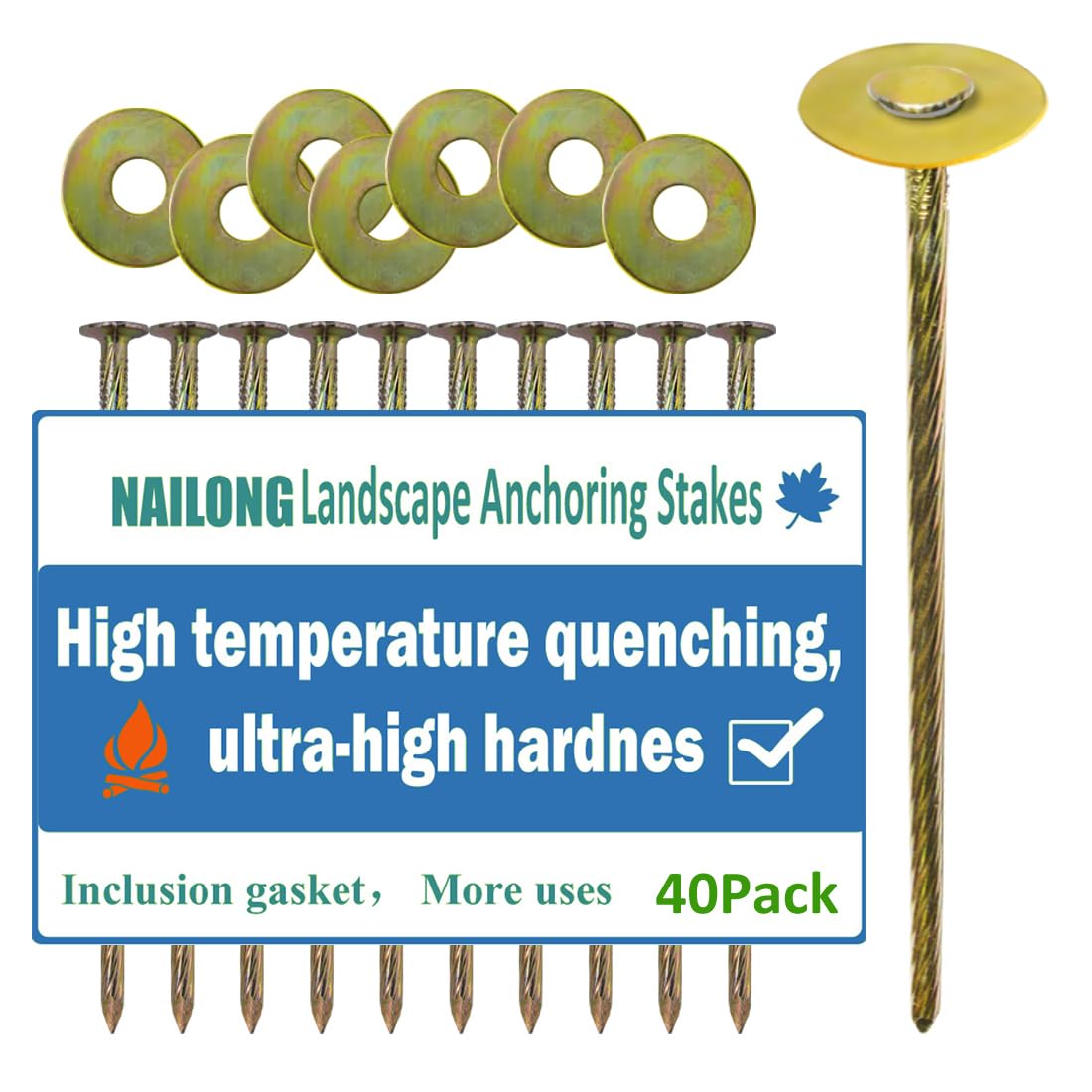 Amazon.com : Synthetic Grass Landscape Landscape Anchoring Stakes ...