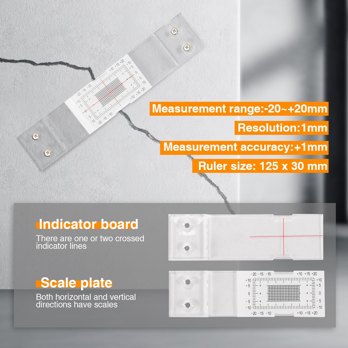 Snapklik.com : Precision Crack Monitoring Gauge