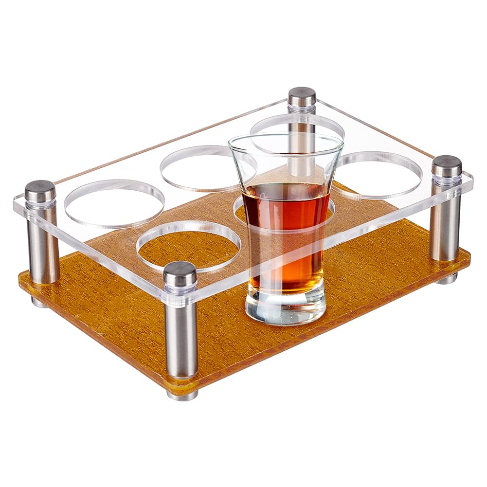 Amazon.com: BENECREAT 6 Holes Acrylic Shot Glasses Holders, 6x4x2inch ...