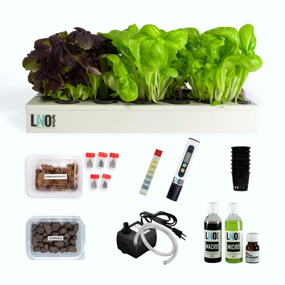 Buy Lano AgriTech GrowKit - Hydroponic Grow Kit for Home | Complete Indoor Farming System with 5 ...