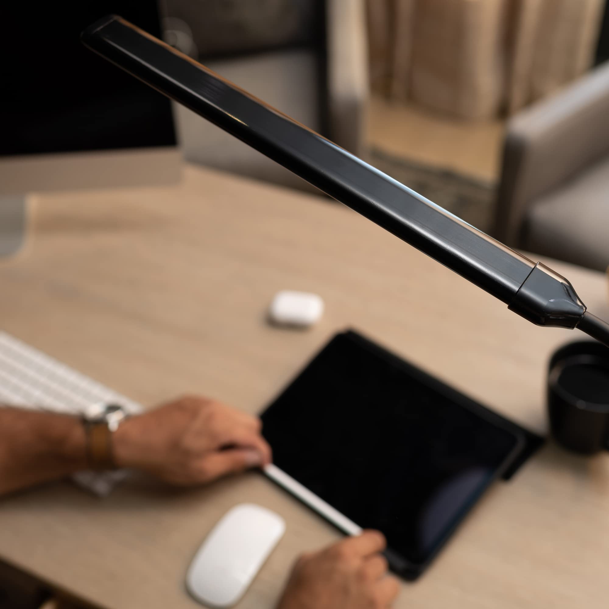 LED Bright Desk Lamp with Clamp â€“ Eye-Friendly Flexible Dimmable ...