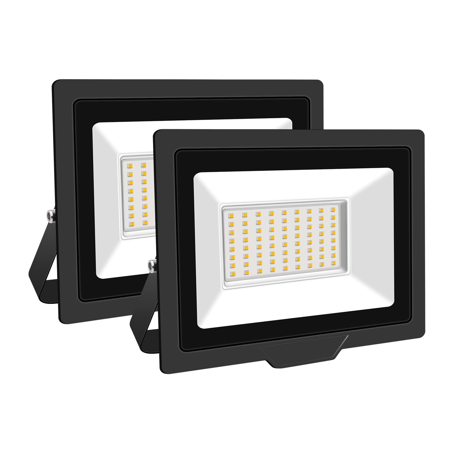 SKYWORLD 2 Pack LED Flood Lights Outdoor, 50W 5000LM LED Security Flood ...