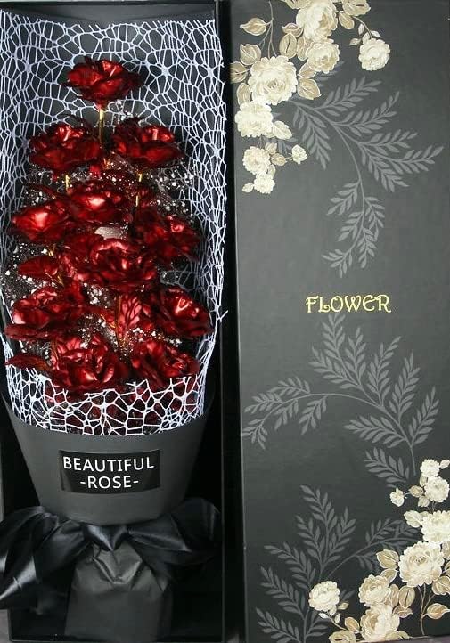 Amazon.com: 11 Gold Dipped Roses - Make Her Feel Special with 24k Gold ...