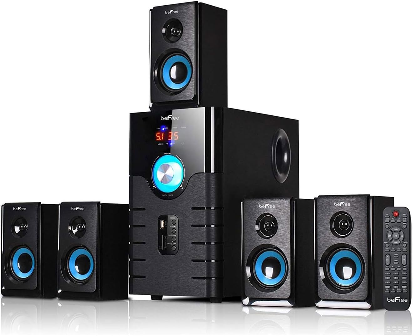 Amazon.com: beFree Sound BFS-500 5.1 Channel Surround Sound Bluetooth ...
