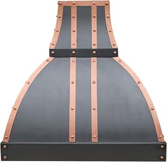 Amazon.com: SINDA Wall Mount Custom Hammered Copper Range Hood Cover ...