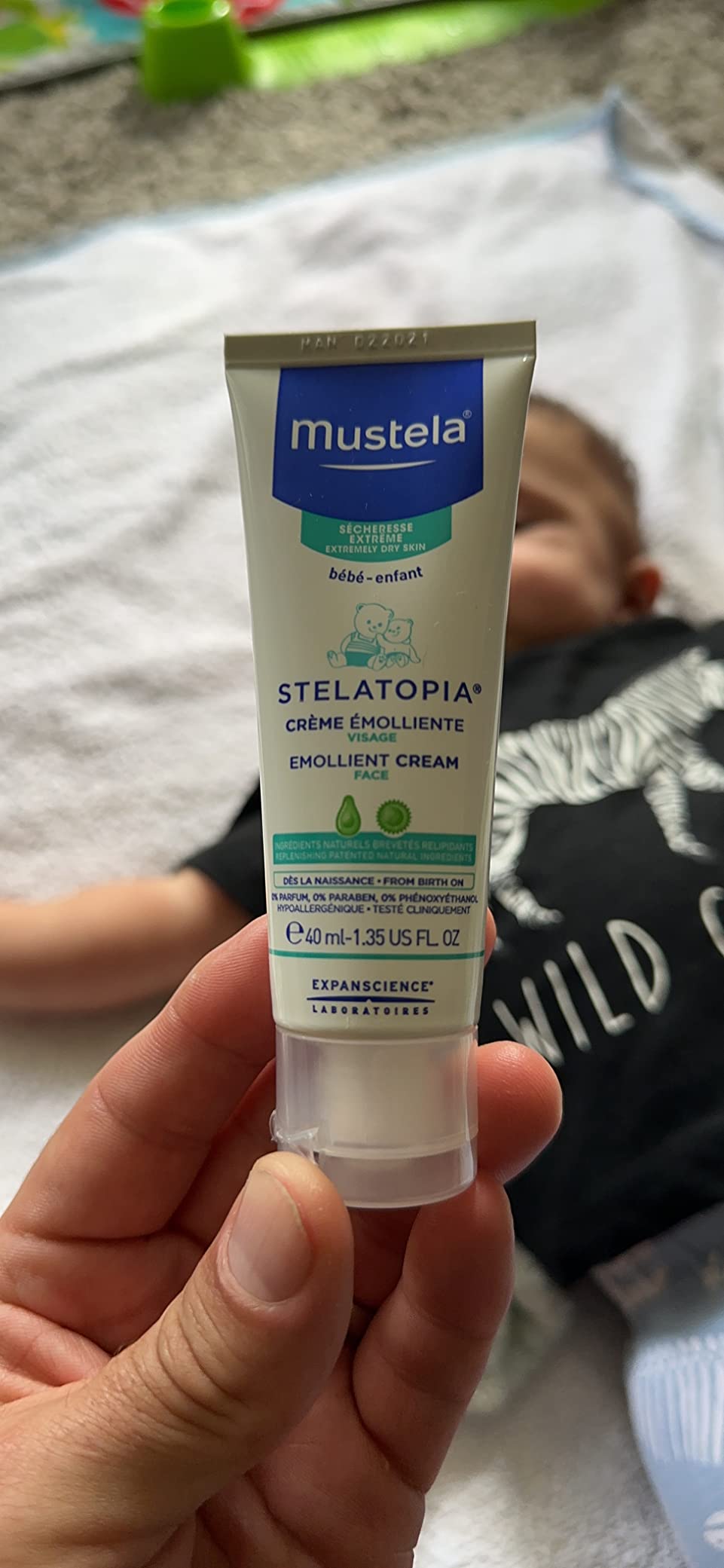 Mustela Stelatopia Emollient Face Cream - for eczema-prone skin - 40ml ...