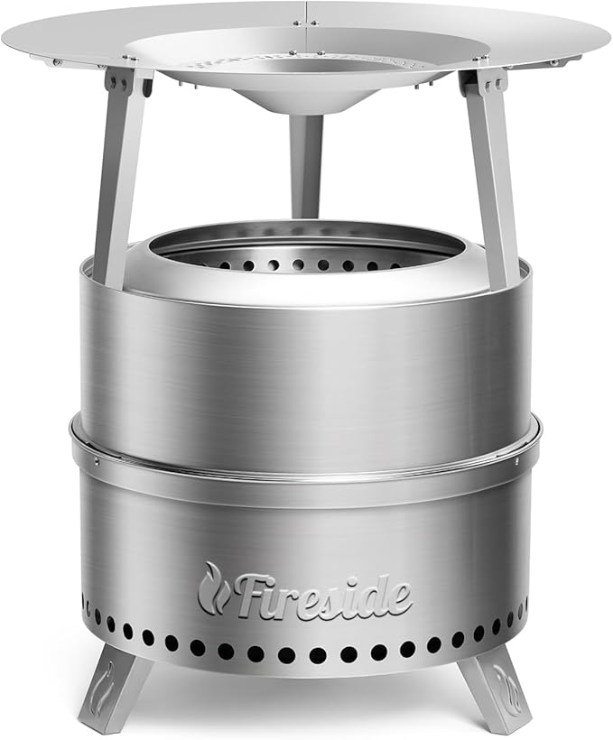 Amazon.com : TURBRO 19 Inch Smokeless Fire Pit for Outdoor Wood Burning ...