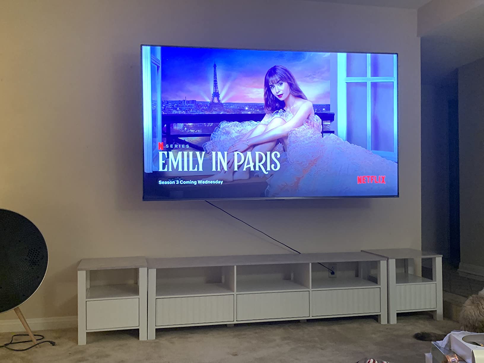 $33/mo - Finance WAMPAT LED TV Stand for TVs up to 100 Inch, White ...