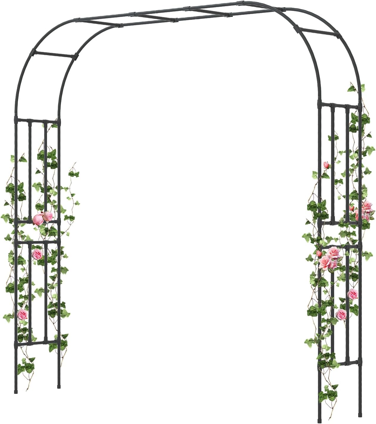 Amazon.com : MOOFAR Large Size Outdoor Garden Metal Arch Arbor Trellis ...