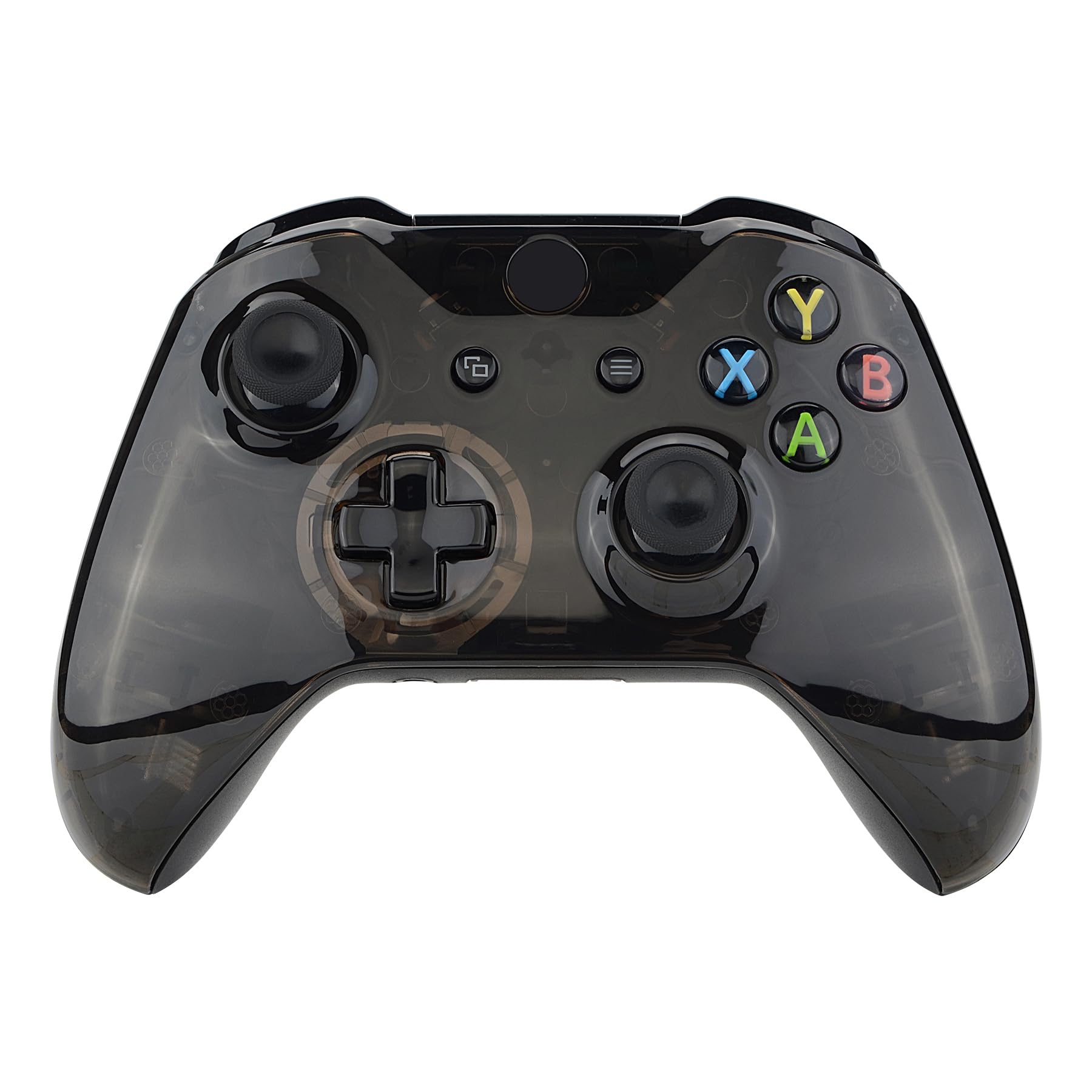 Amazon.com: eXtremeRate Transparent Crystal Clear Black Faceplate Cover ...