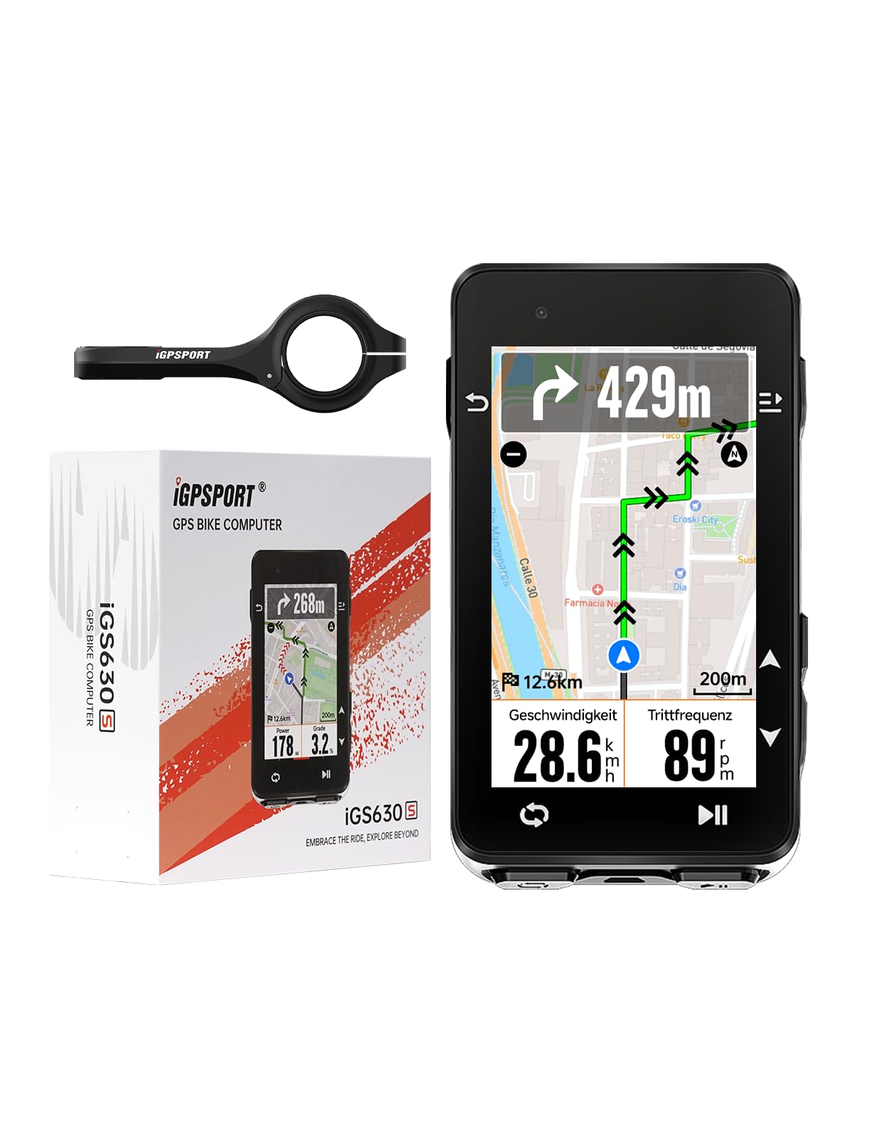 iGPSPORT iGS630S Smart Cycling Computers, 2.8'' Offline Map Navigation ...