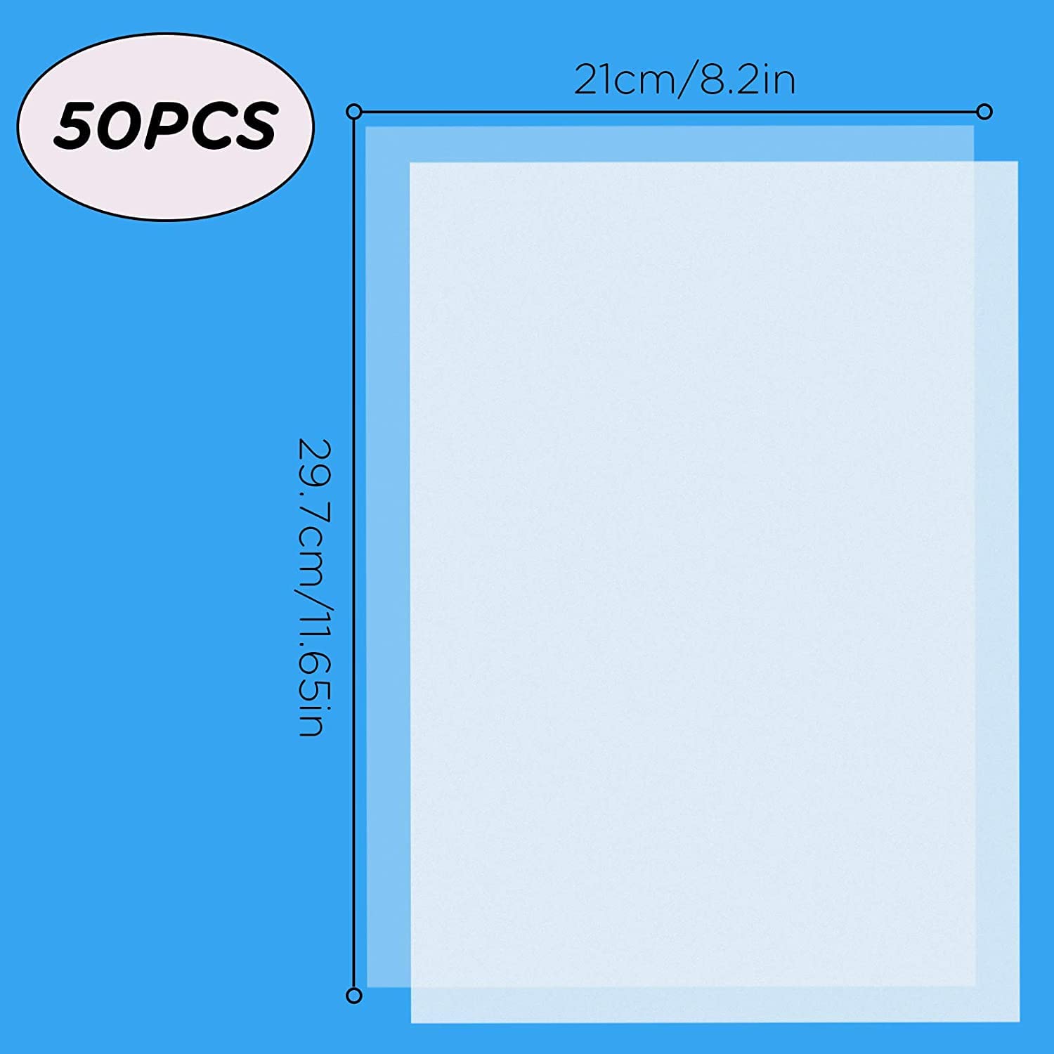 Buy AIEX 50 Sheet 11 x 8.5 Inch Translucent Vellum Paper, Clear Tracing ...