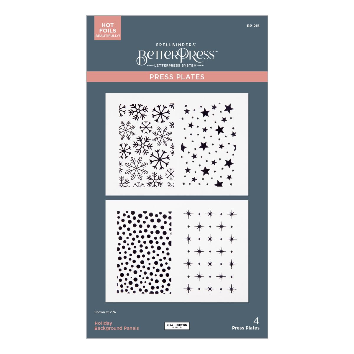 Amazon.com: Spellbinders Holiday Background Panels Press Plate