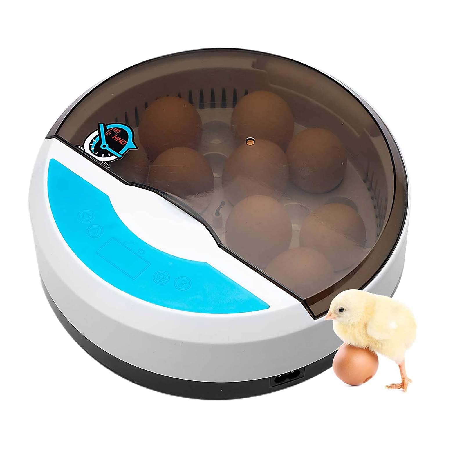 Buy Egg Incubator, 9 Eggs Small Egg Hatcher Machine, Digital Automatic ...