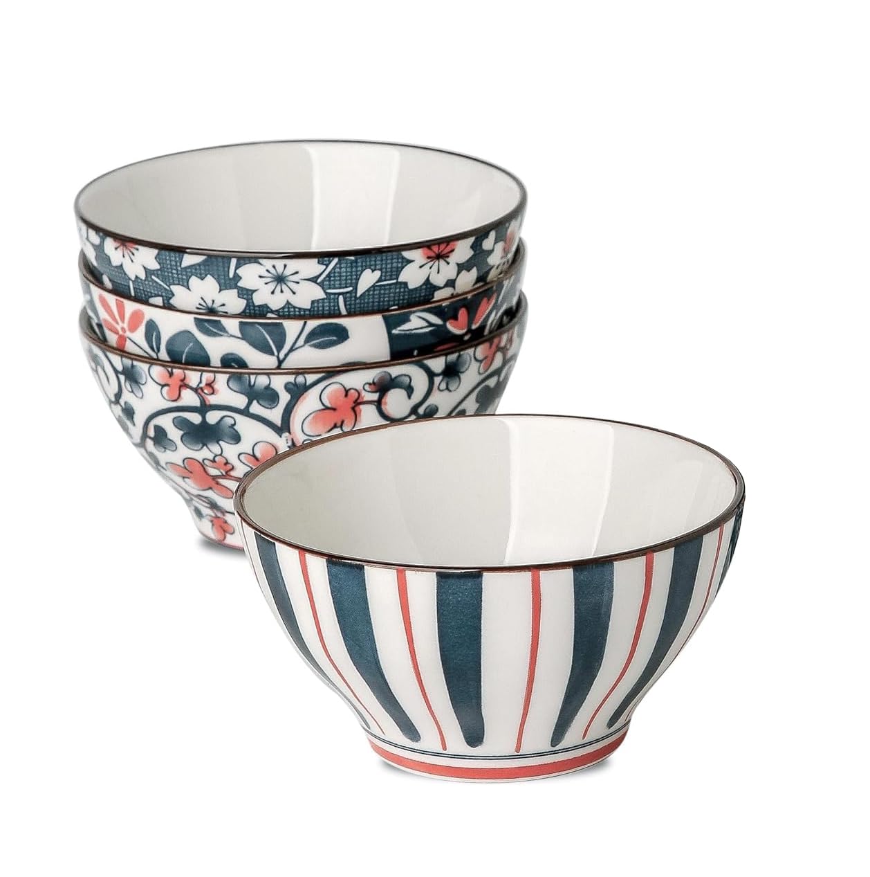 Buy Spatlus Porcelain Dessert Bowls Little Bowl for Rice Soup Bowl ...
