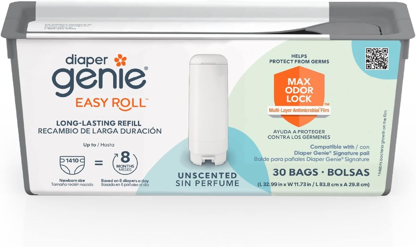 Amazon.com: Amazon Brand - Mama Bear Diaper Pail Refills for Genie ...