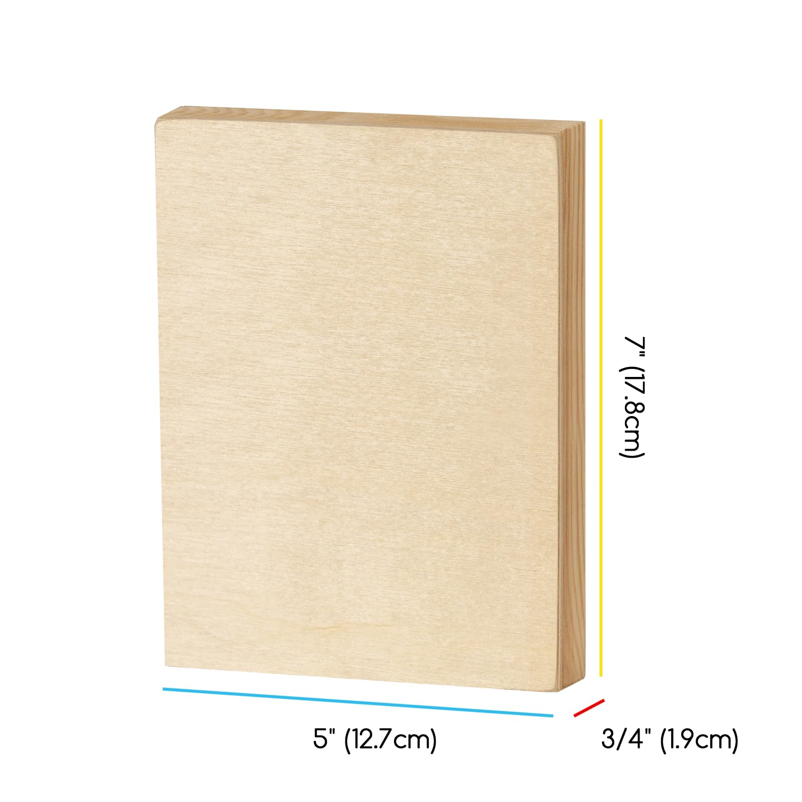 Snapklik.com : MEEDEN Unfinished Wood Canvas Board: 3/4” Deep 5x7 ...