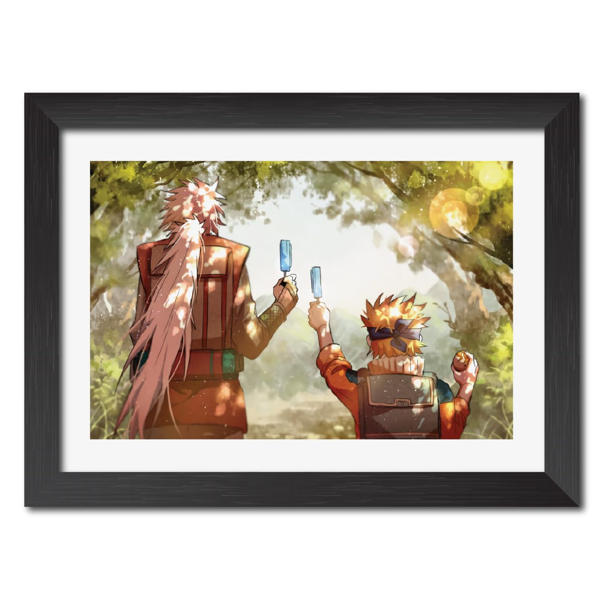 Buy TenorArts Naruto and Jiraiya s Naruto Anime Laminated s Framed ...