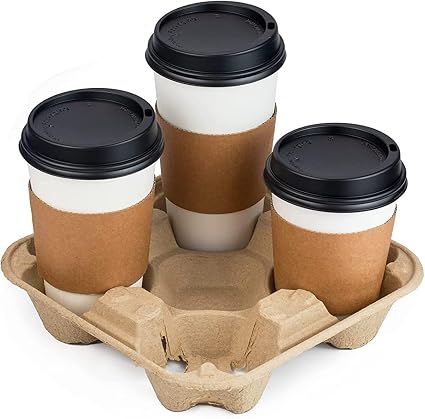 G4GADGET Sustainable 4 Cup Tray Holders - Pack of 90 Disposable Cup ...