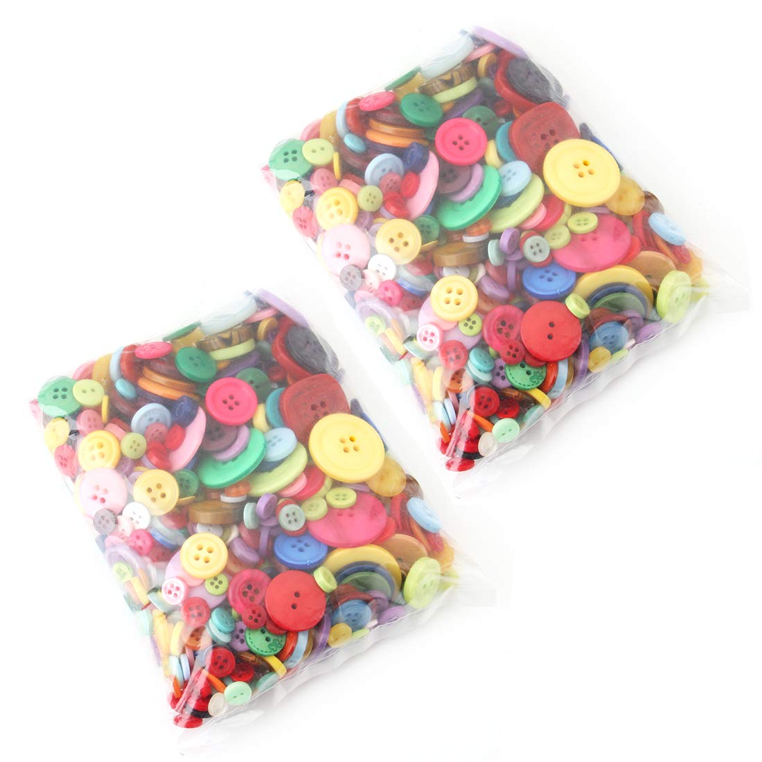 Snapklik.com : 2400 Pieces Colorful Resin Buttons, Round Craft Buttons ...