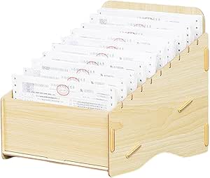Amazon.co.jp: Letter Case, Wooden Receipt Storage Box, Removable, with ...