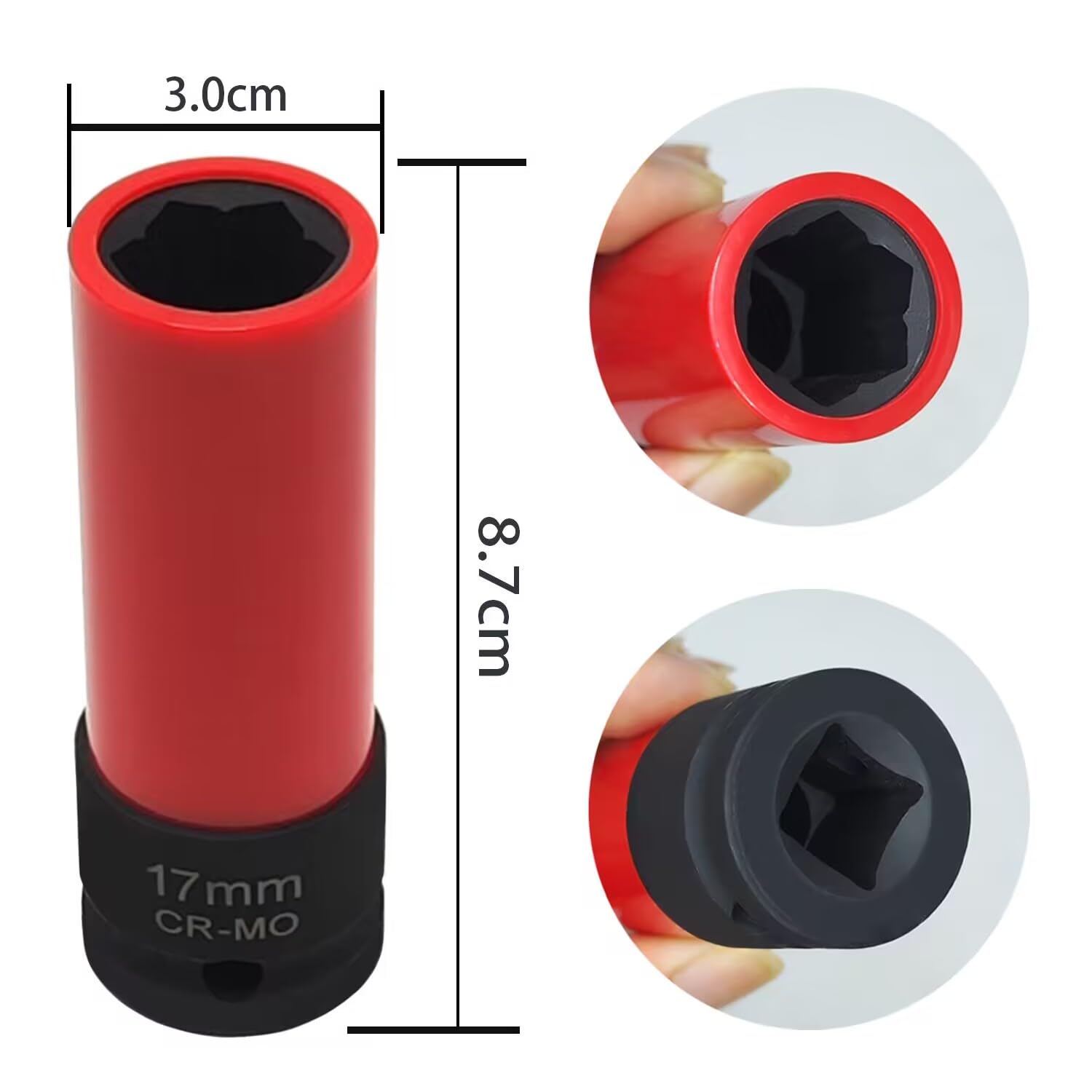 Snapklik.com : JEUCLEL 17mm Wheel Lock Nut Removal Socket Compatible
