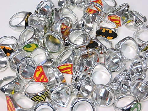 DC Superhero Novelty Power Rings 4 Dozen (48 Rings) - Want It All