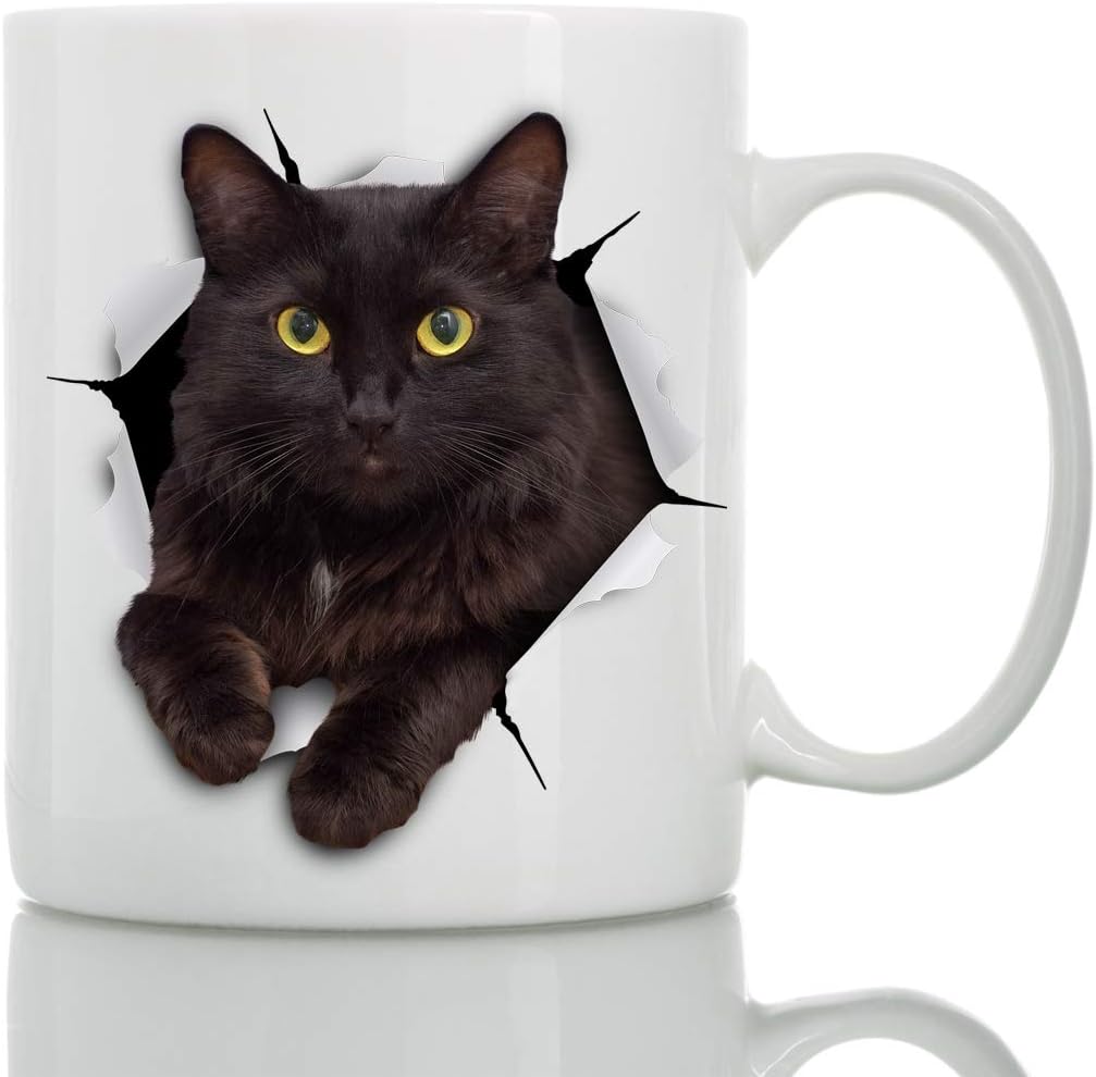 Amazon.com | Color Changing Cat Coffee Mug for Cat Lovers - Cat Mom ...