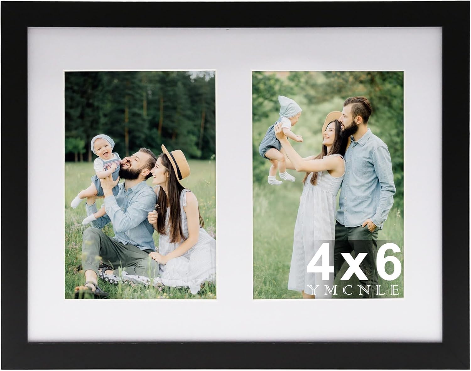 Amazon.com - YMCNLE 8x10 Double Picture Frame Display Two 4X6 Pictures ...