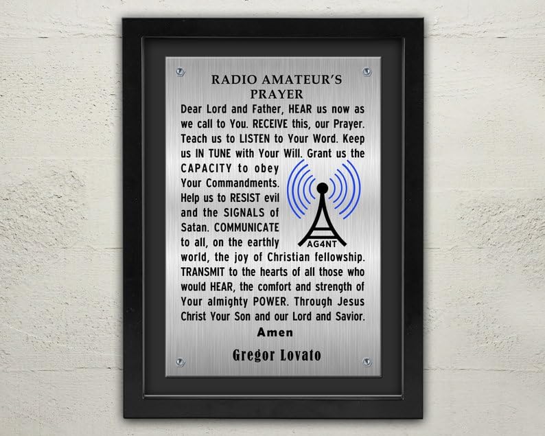 Amazon.com: Personalized Radio Amateur's Prayer Framed Plaque-Ham Radio ...