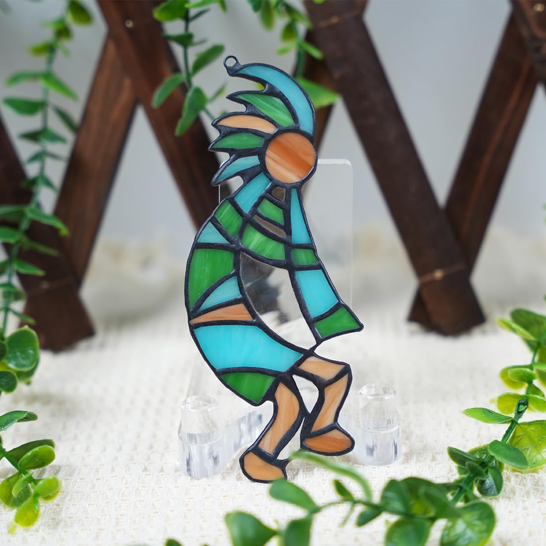 Snapklik.com : Kokopelli Decor Stained Glass Window Hangings,Native ...