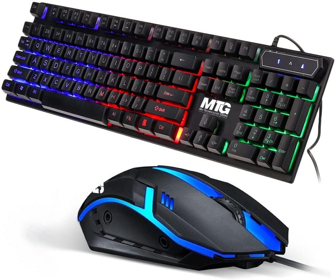 Amazon.com: MTG RGB Backlit Mechanical Wired Gaming Keyboard and Mouse ...