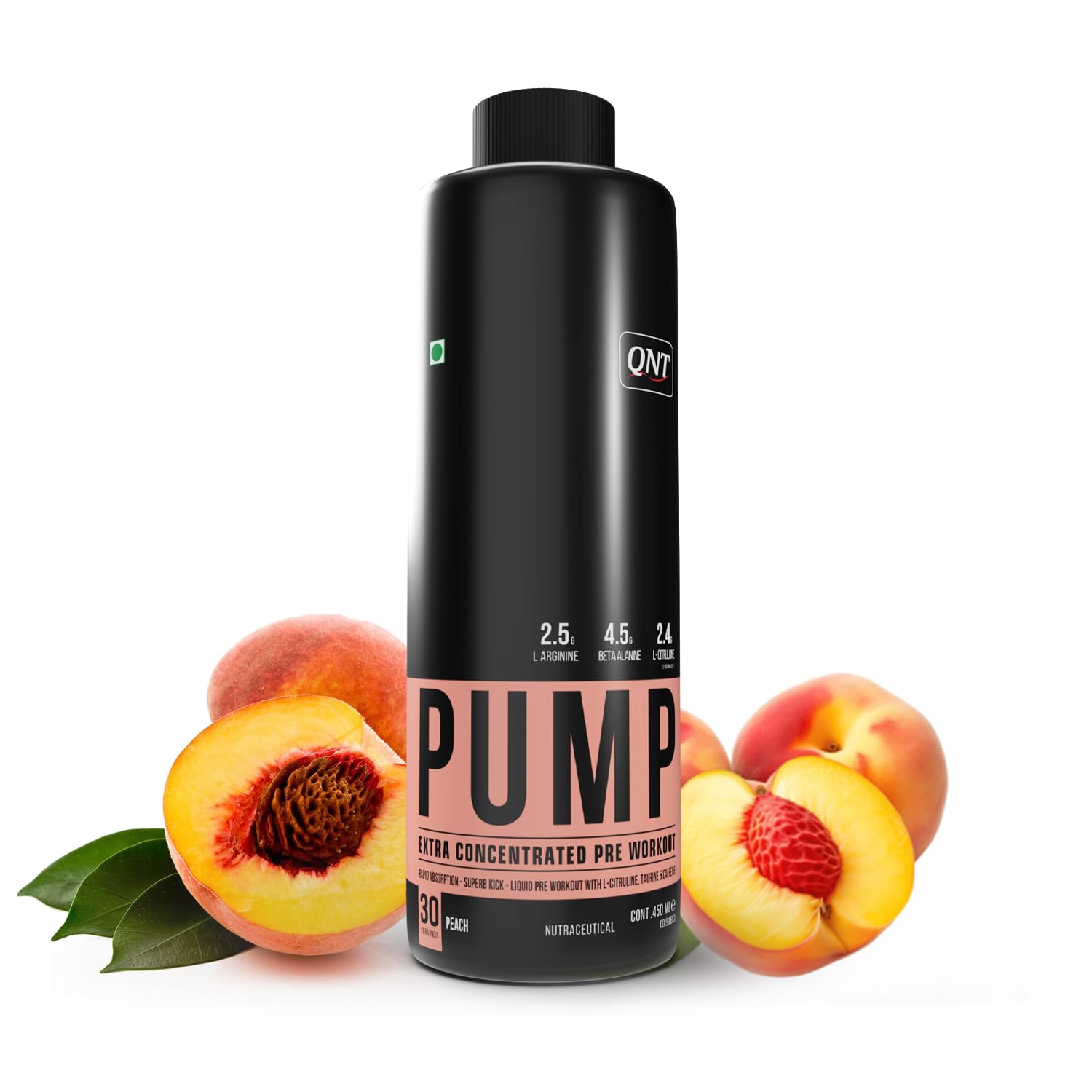 Buy QNT PUMP Explosive Liquid Pre-Workout Supplement | Peach Flavor ...