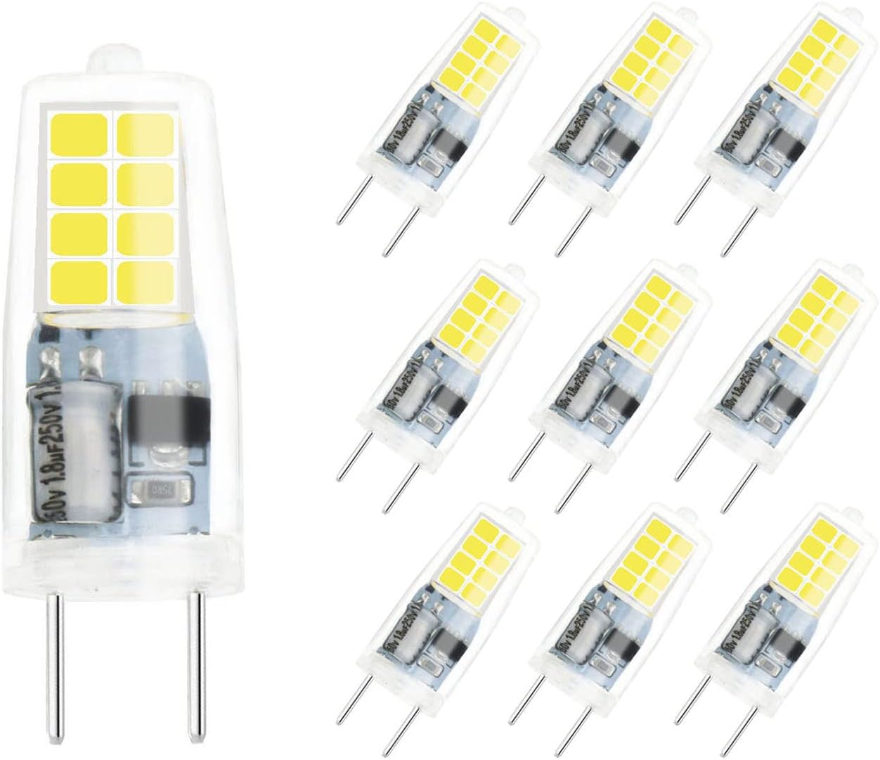 G8 LED Bulb 3W Equivalent to G8 25W Halogen Bulb T4 JCD Type Bi-Pin G8 ...