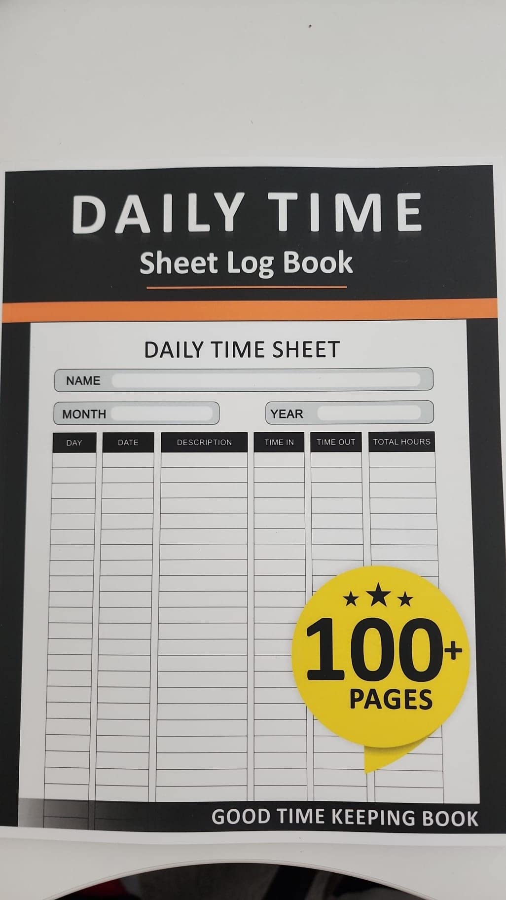 Daily Time Sheet Log Book: Time Sheet Log Book to Record Work Hours ...
