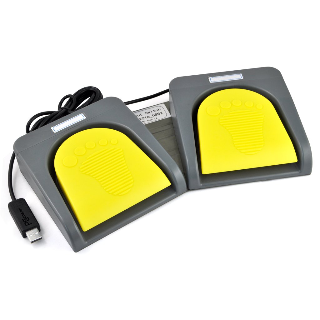 iKKEGOL USB Double 2 Foot Switch Control Pedal Video Game Customized PC ...