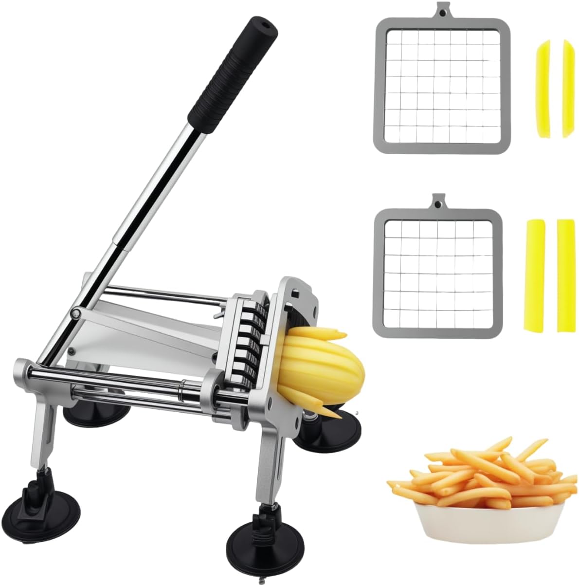 Amazon.com: French Fry Cutter, Professional Potato Cutter Slicer with 1 ...