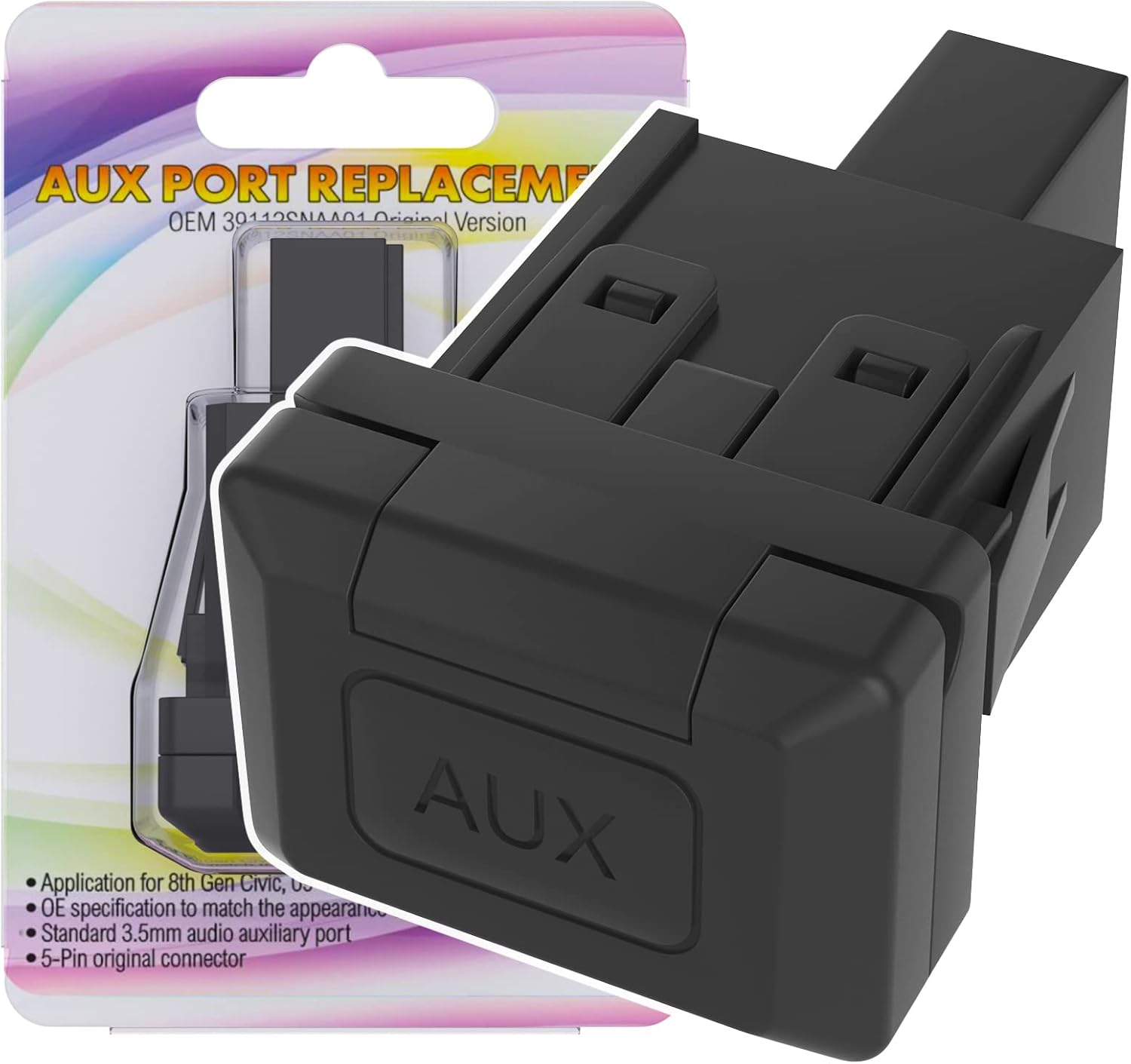 Amazon.com: ELONN Aux Port Replacement 39112-SNA-A01, Auxiliary Input Adapter Audio Input Jack ...