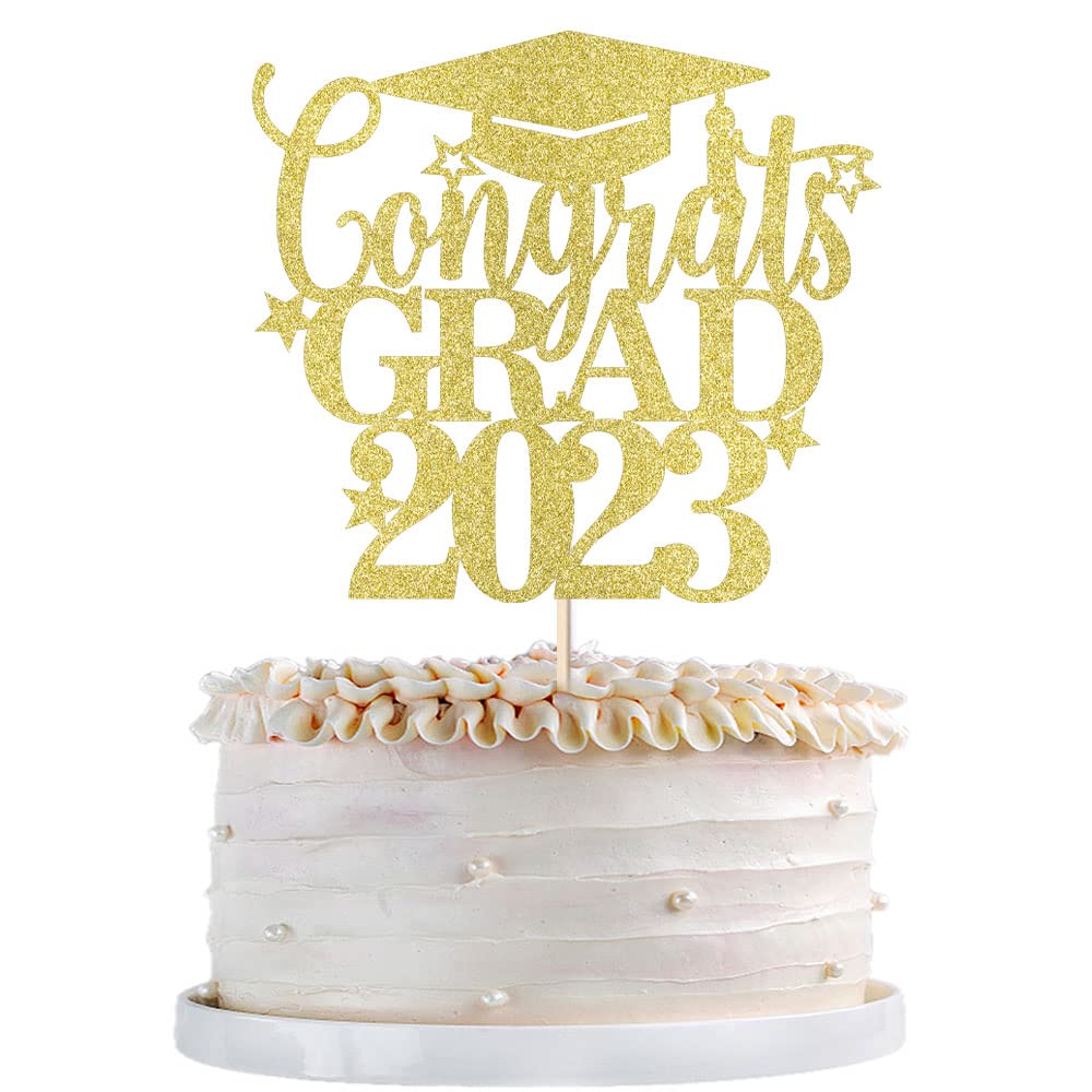 Buy Qertesl Congrats Grad 2023 Cake Topper,2023 Graduation Cake Topper ...