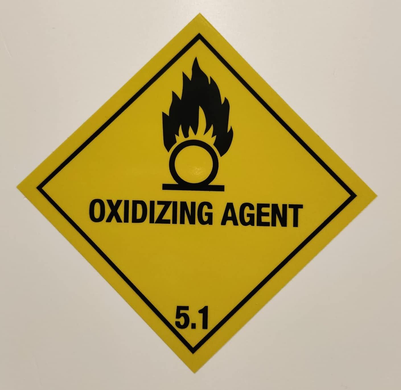 Dangerous Substance Labels Oxidizing Agent 5.1 Safety Sign - Self ...