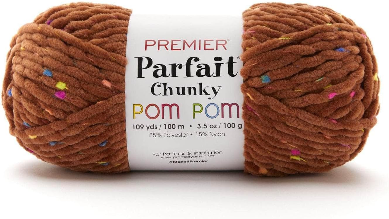 Amazon.com: Premier Yarns Parfait Chunky Pom Pom 2107-11 Caramel Crunch