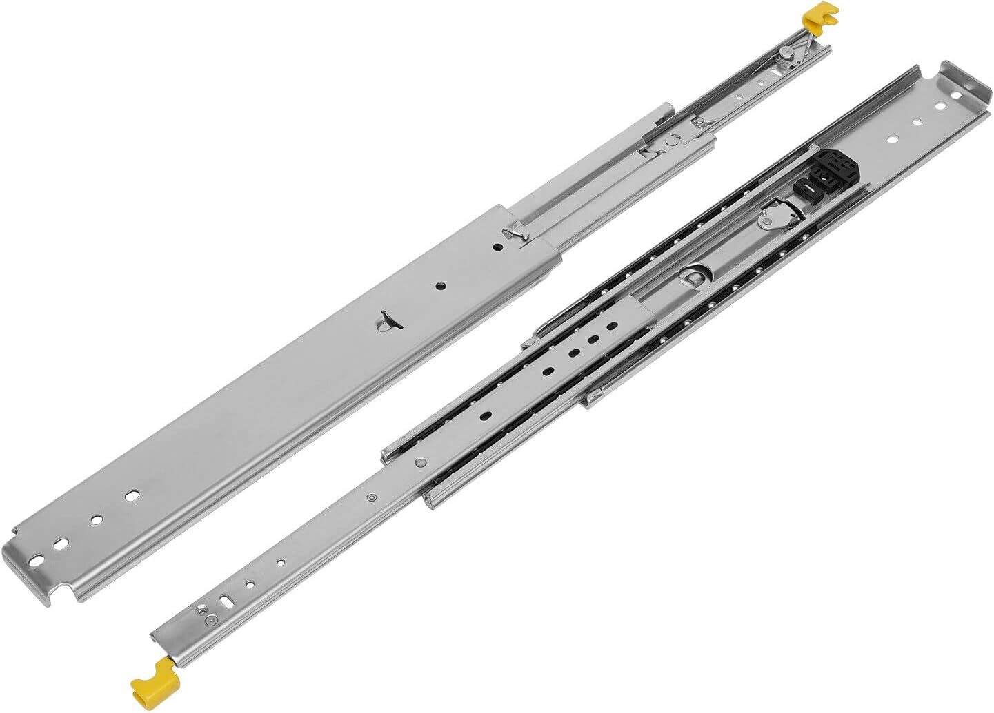 2Pcs Silver Heavy-Duty Drawer Slides 60Inch Smooth Surface with Buffer ...