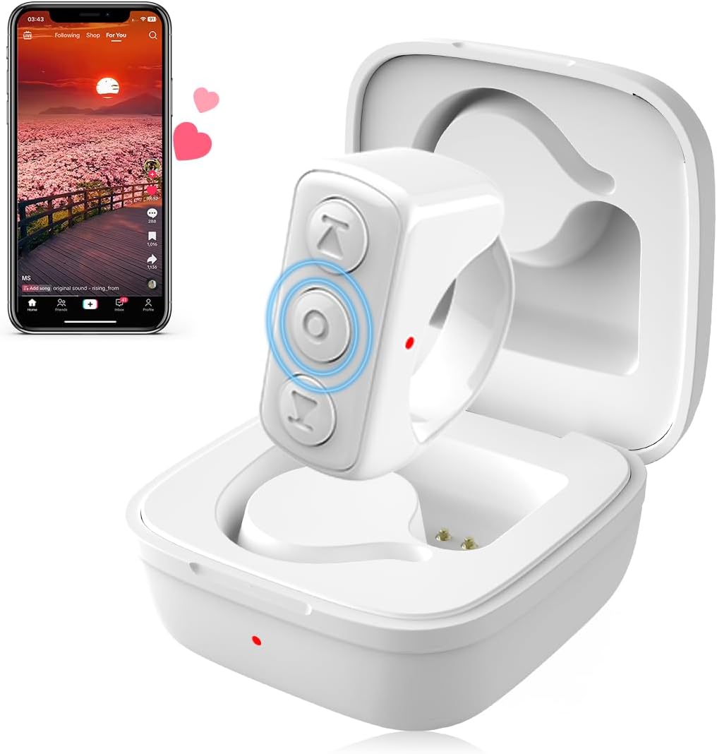 Amazon.com: Remote Scrolling Ring for TikTok, Bluetooth Page Turner for ...